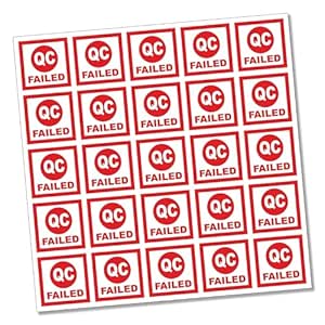 Suvigya QC Failed Stickers for Quality Check, Small Size 20x20 mm Paper ...