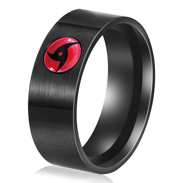 Buy MARSALIA Anime Rings for Men Women Boy Sharingan Sasuke Akatsuki ...