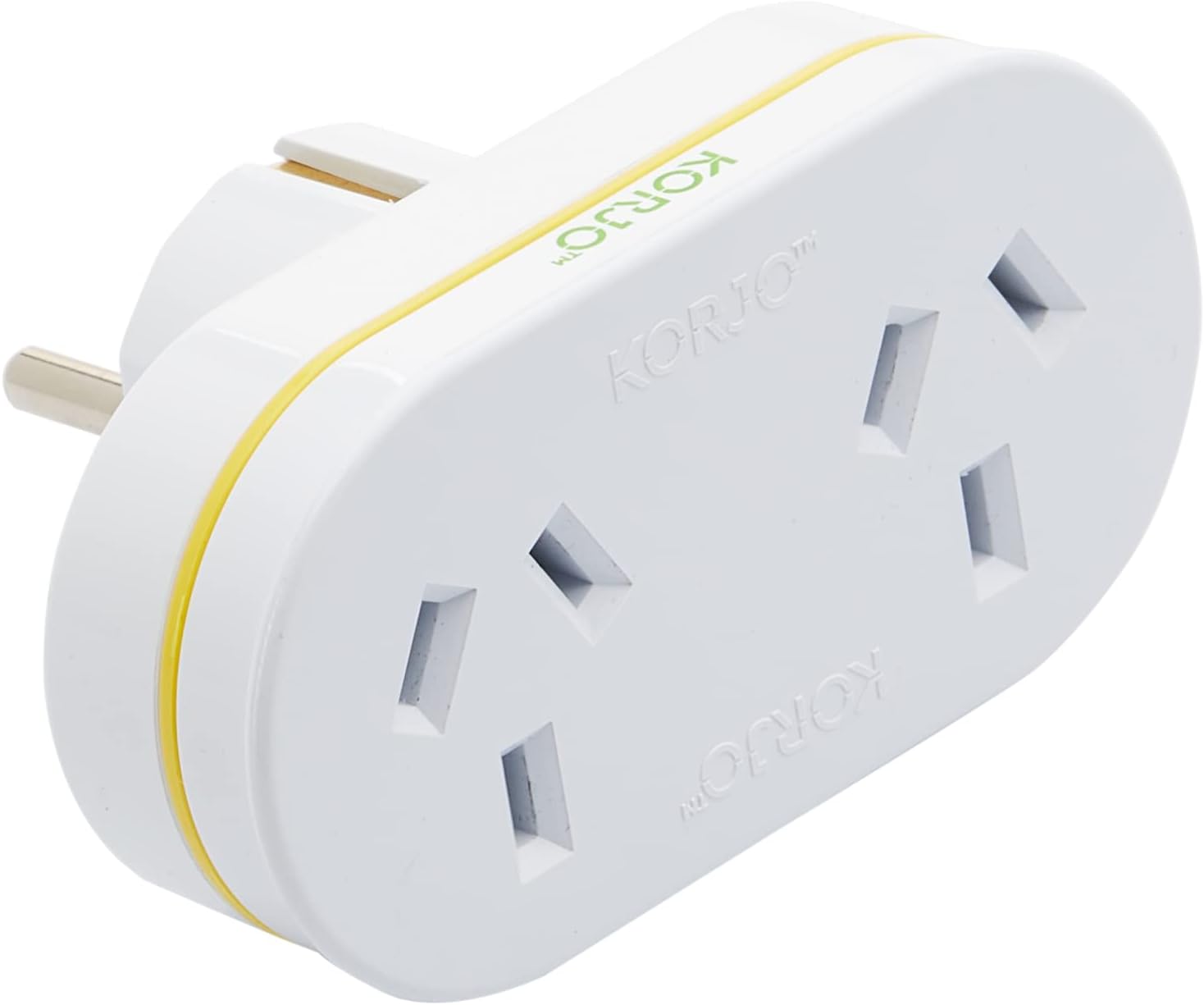Korjo EU Double Power Adapter, 2X AUS/NZ Sockets, Use in Europe, White ...