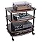 Amazon.com: Rockville FLX Black Adjustable Height 4 Shelf Home Theater ...