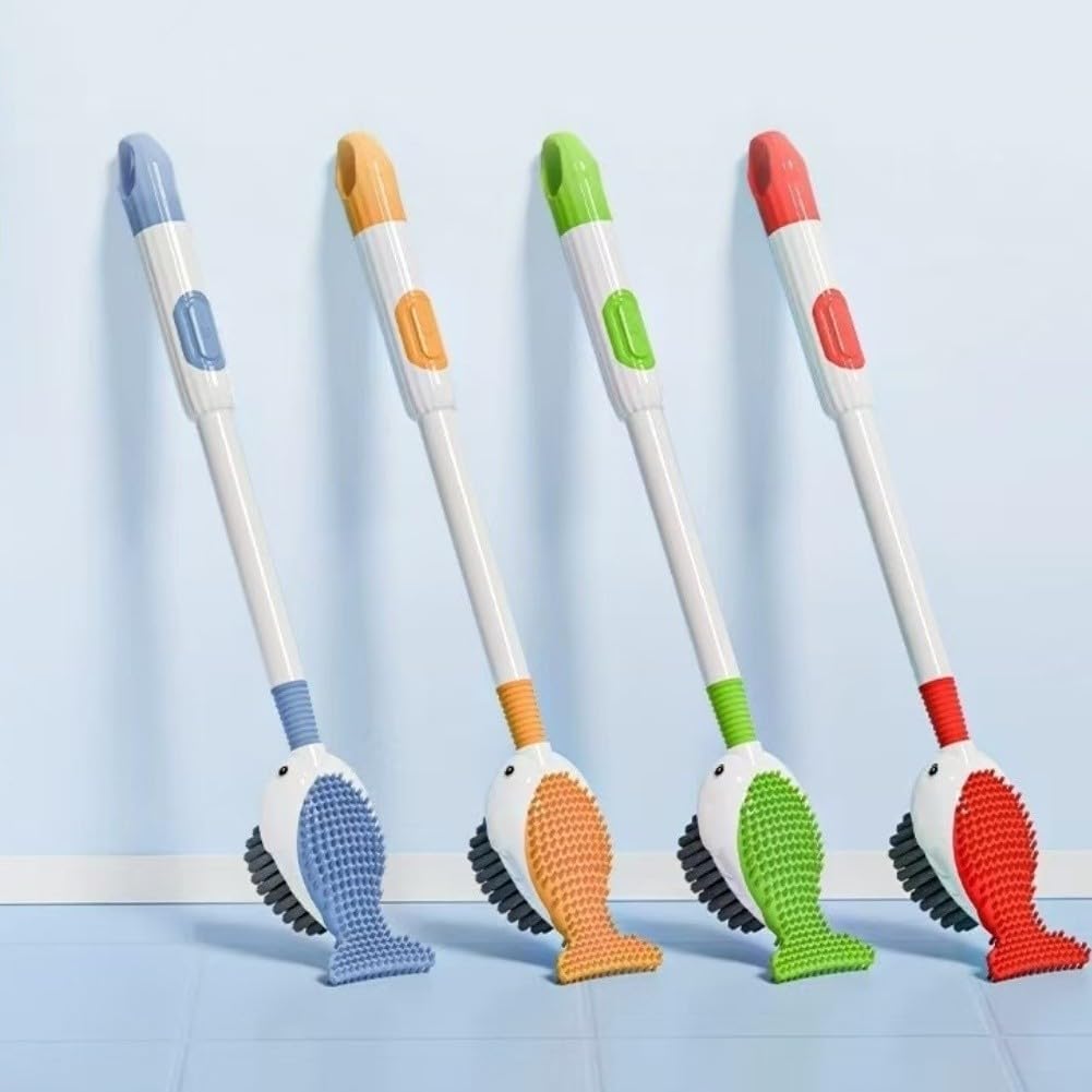 Toilet brush with no dead angle cleaning design, secure suction cup ...