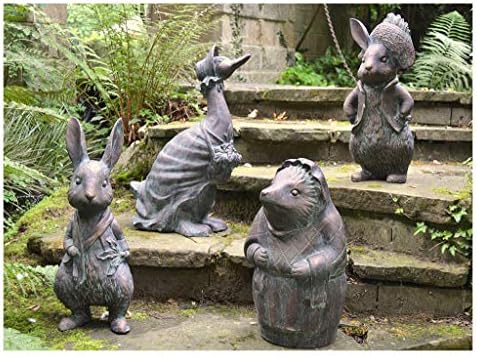 F&G Supplies 4 Beatrix Potter Garden Sculpture Statues 50cm bronze ...
