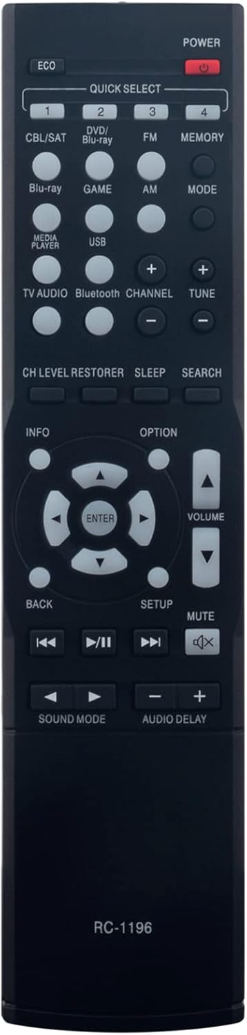 Amazon.com: New RC-1196 Replace Remote Control Compatible with Denon Video&Audio Receiver RC1196 ...