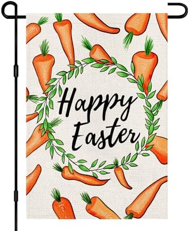 Amazon.com : BLKWHT Easter Bunny Garden Flag 12x18 Vertical Double ...