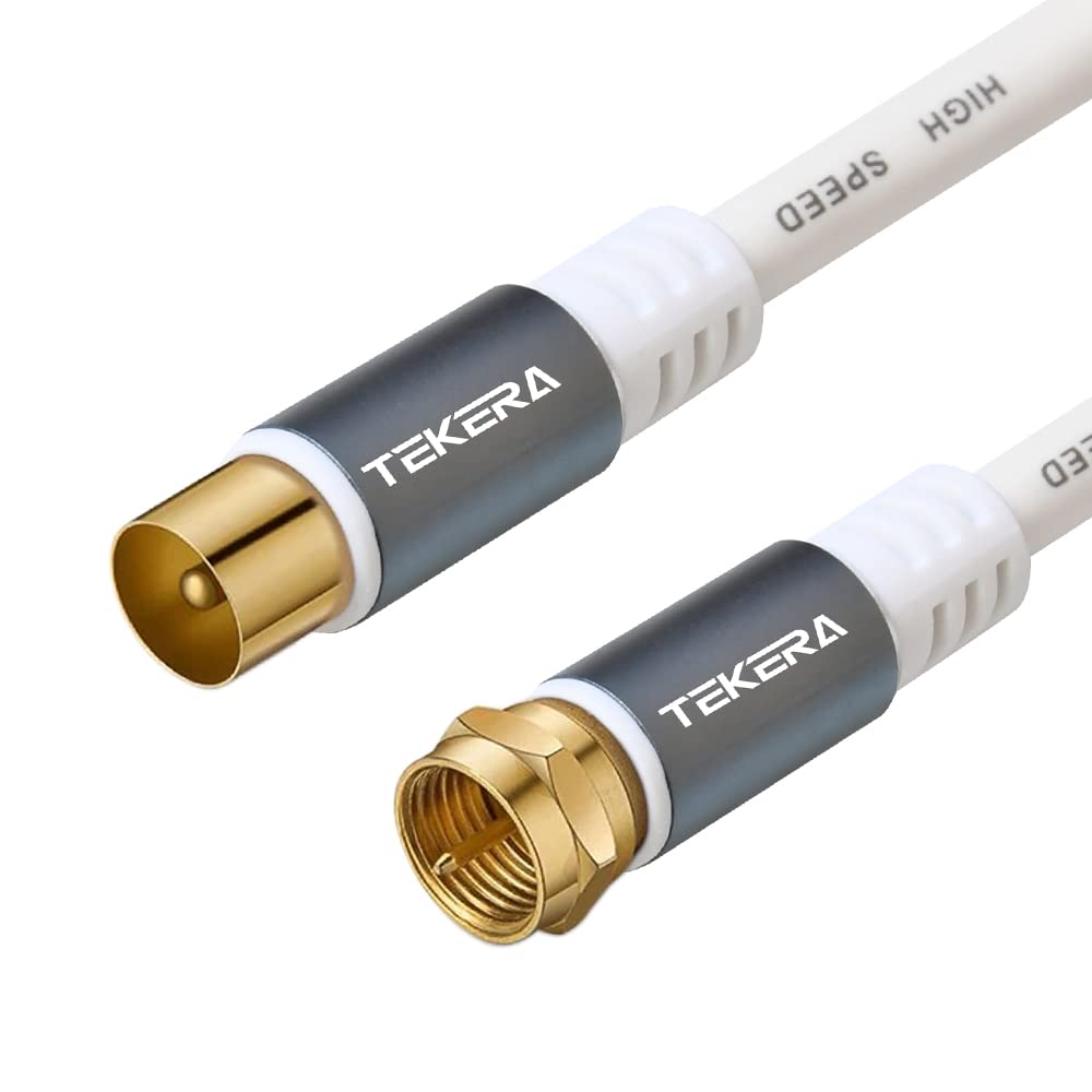 Coax Cable, TEKERA PAL to F-Type Coaxial Cable, TV Cable Cord for Both ...