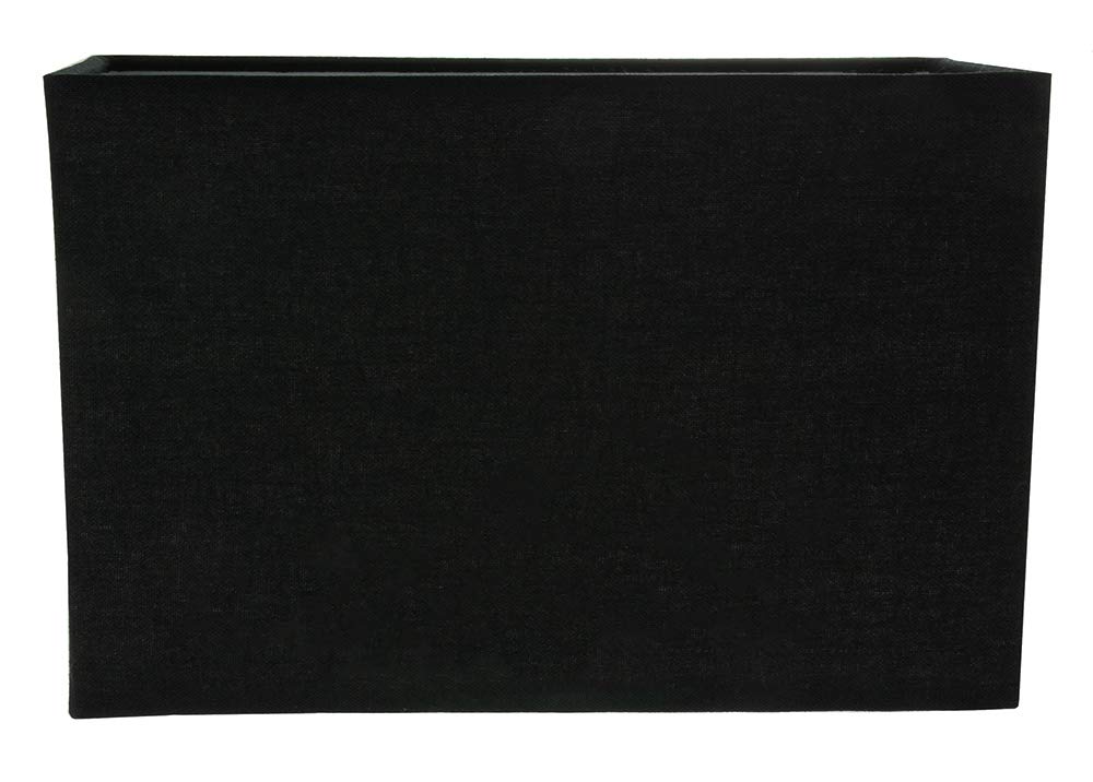 Contemporary and Stylish Jet Black Linen Fabric Rectangular Lamp Shade ...