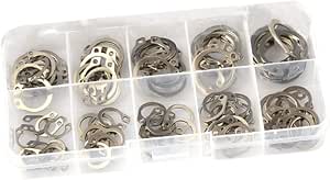 Amazon.com: TOPPERFUN 100pcs Stainless Steel Retaining Axle Ring ...