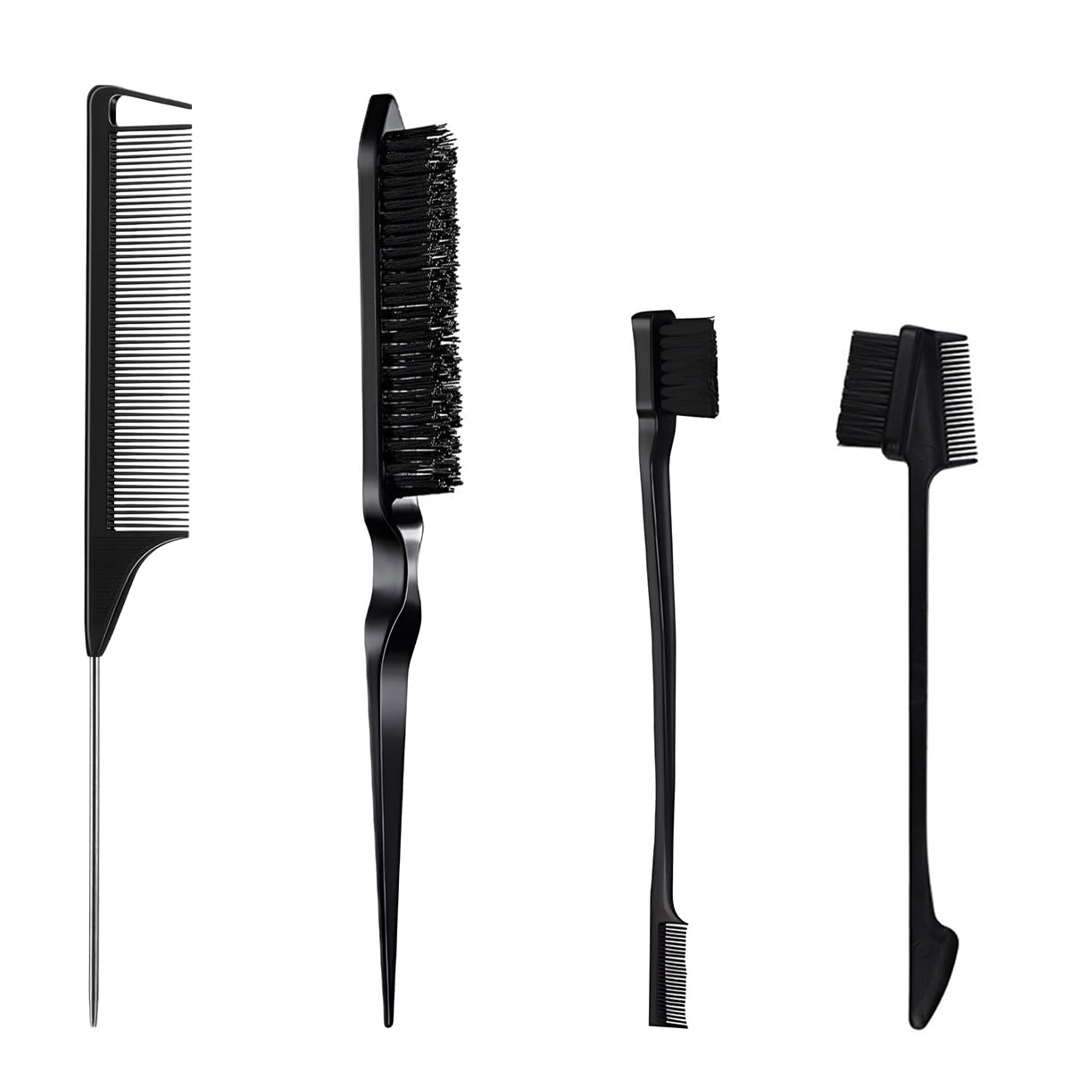 Amazon.com : 4 PCS Edge Brushes Hair Styling Comb Set Hair Brush ...