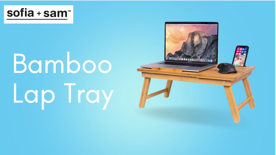 Lap Desk Laptop Stand Mind Reader Lap Desk With Folding Legs - Bamboo ...