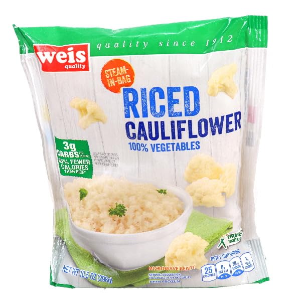 Amazon.com: Weis Quality, Vegetables Steam In Bag Riced Cauliflower, 10 ...