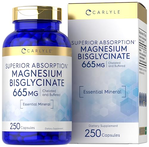 Buffered Magnesium Bisglycinate 665 mg | 250 Capsules | Chelated ...