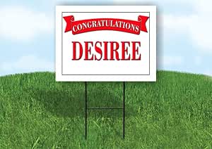 Amazon.com: DESIREE Single Sided Congratulations Yard Sign with Stand ...