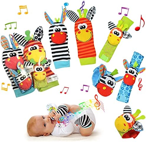 Baby Foot Finders Wrist Foot Rattles for Babies Baby Sensory Toys Socks ...
