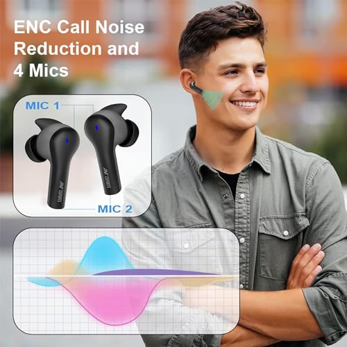 Ant Esports Infinity ENC True Wireless Earbuds, 5.3 Bluetooth with 4 ...
