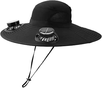 Amazon.com : Hat with Fans Solar Power - Cooling Solar Powered Fan Hat ...