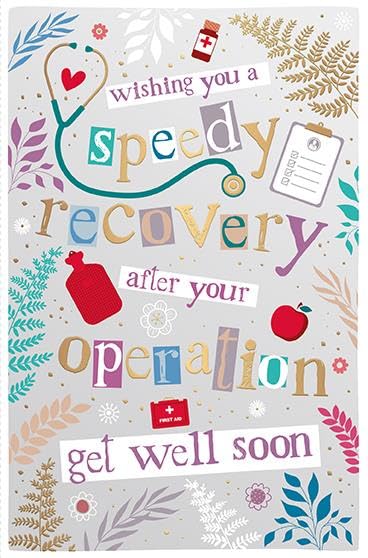 Get Well Soon Card - Speedy Recovery After Your Operation - Special ...