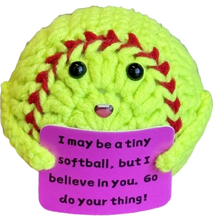 Amazon.com: Softball Gifts Funny Positive Crochet Softball Gag Gift ...