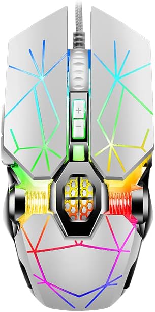 Amazon.com: Gaming Mouse Wired, USB Optical Computer Mice with RGB ...