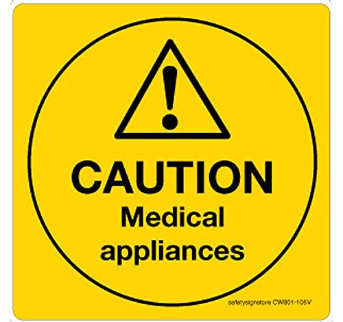 Safety Sign Store, CAUTION: Medical Appliances (set of 5) (CW801-105V ...