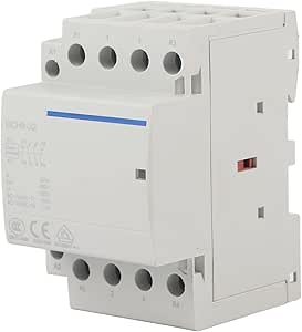 AC Contactor 4P 2NO 2NC 32A 24V/230V 50/60Hz Household AC Contactor 35MM DIN Rail Mount(AC230V ...