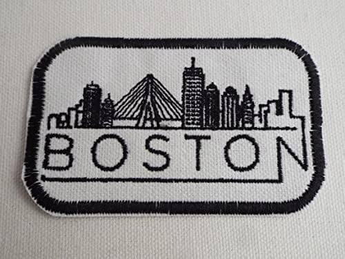 Amazon.com: Boston City Skyline Embroidered Iron-on Patch