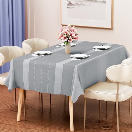Amazon.com: Rectangle Waterproof Fabric Table Cloth,Stain Resistant ...