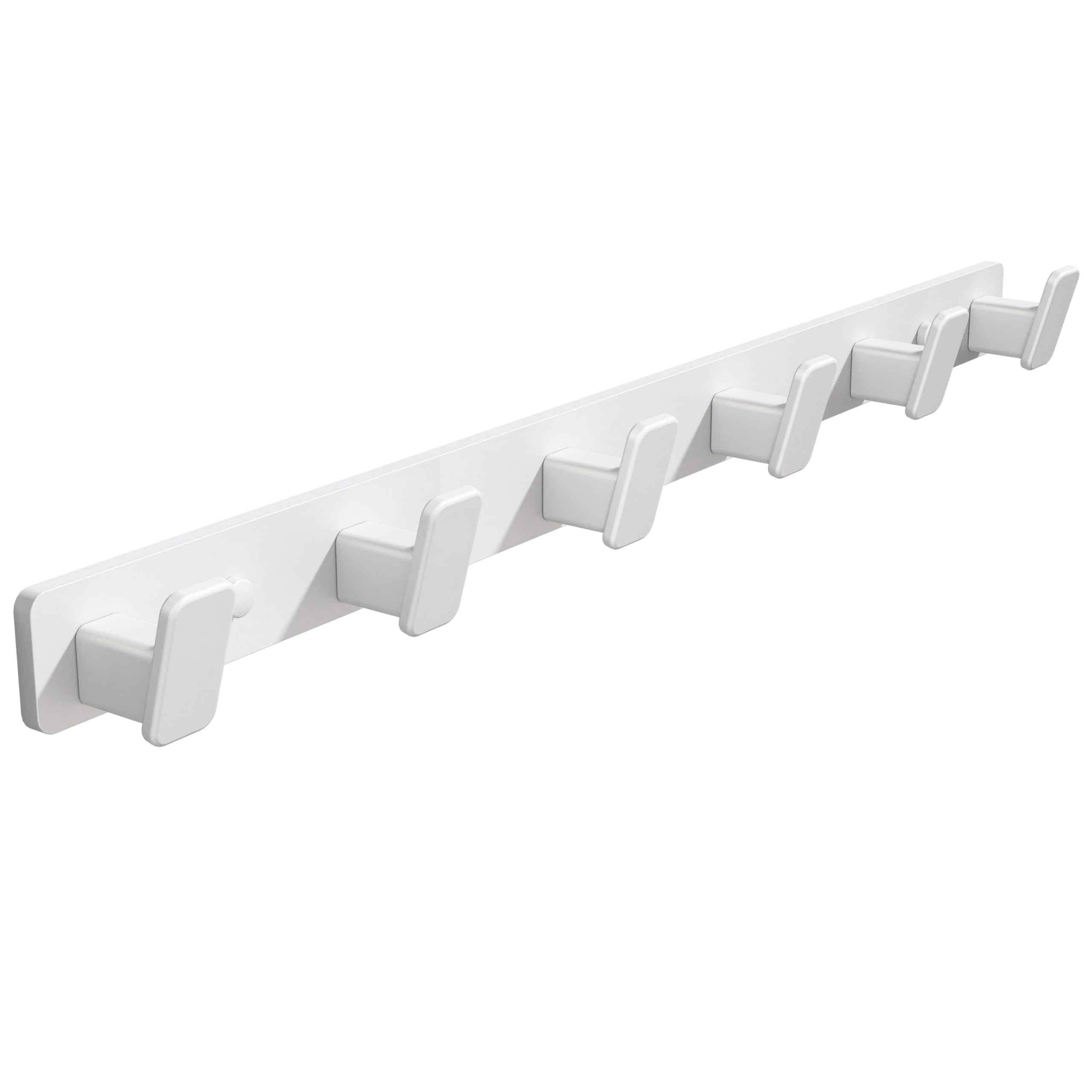 Amazon.com: Coat Hook Wall Rack Hanger - White Coat Rack with 6 Hooks ...