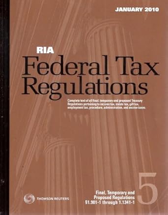 Ria Federal Tax Regulations Winter 2010 (RIA Federal Tax Regulation ...