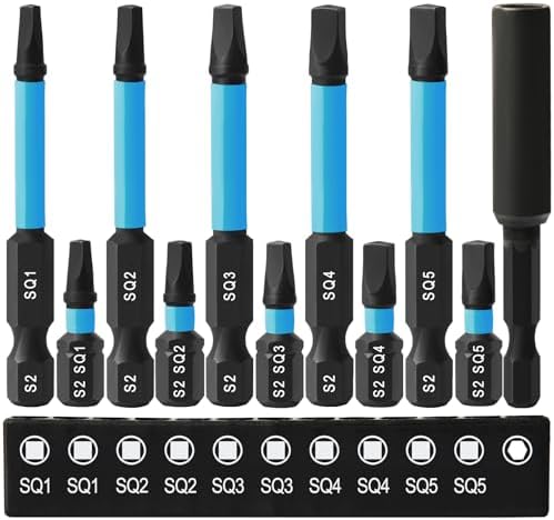 CYLBAQ Square Screwdriver Bits, 25mm/60mm Square Head Screwdriver Bit ...