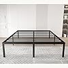 Amazon.com: Chezisam Full Size Bed Frame 14 "Tall Metal Platform Bed ...