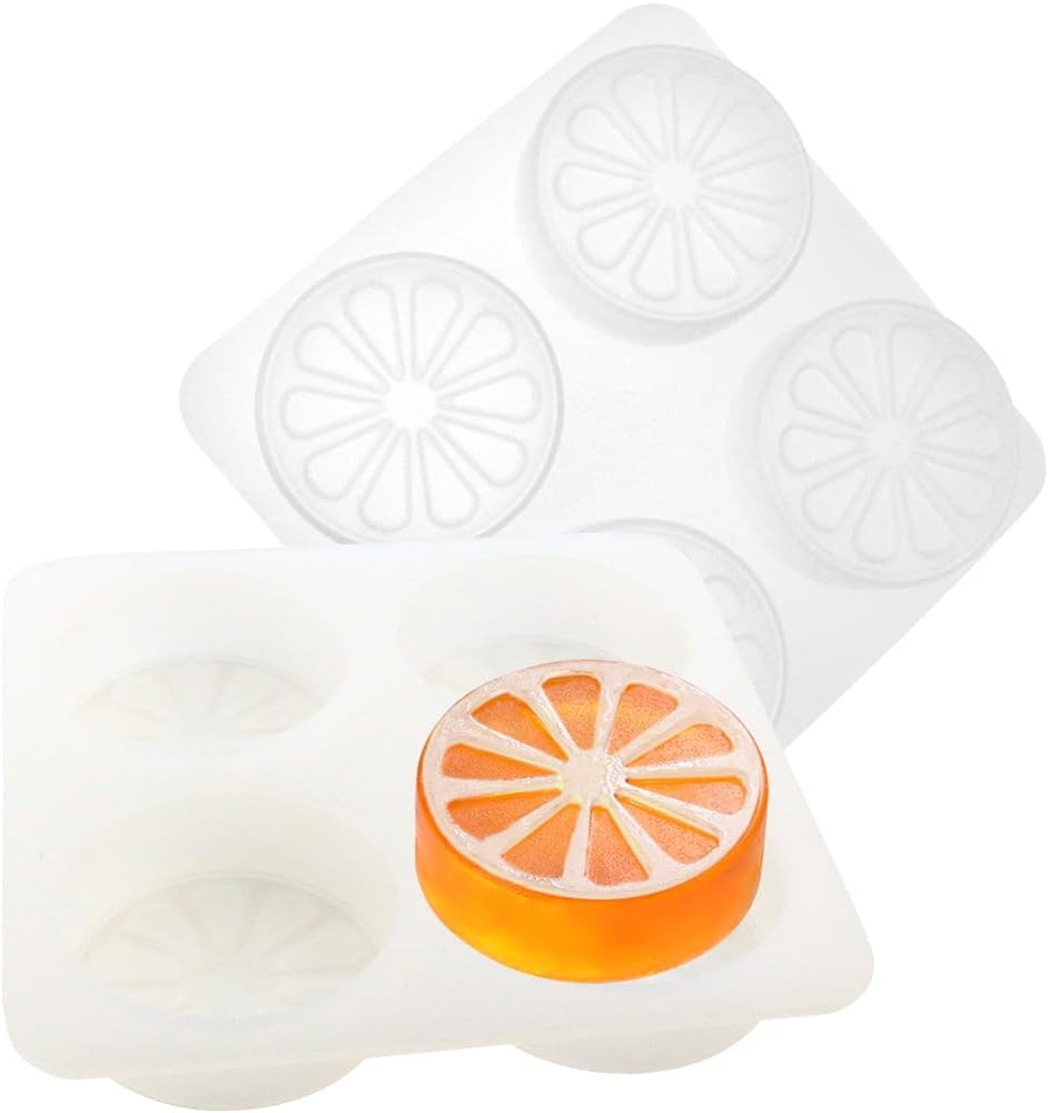 Amazon.com: Lemon Fondant Molds 4 Pcs, Summer Orange Fruit Chocolate ...