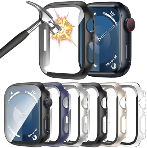 Amazon.com: HAANILKYI 2-Pack Waterproof Case for Apple Watch 44mm SE ...