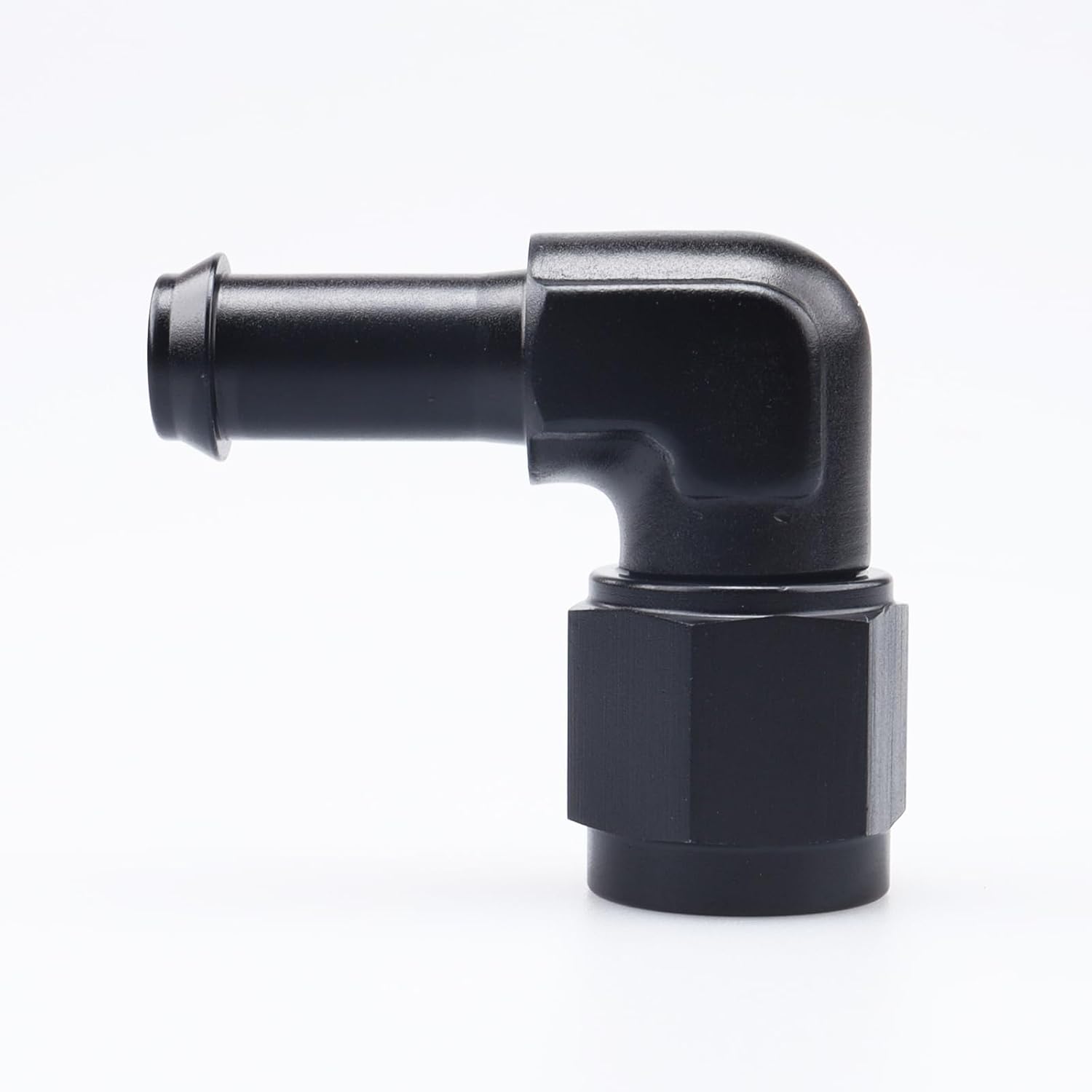 AC PERFORMANCE Black Aluminum 90 Degree Female AN8 to 1/2" Swivel Hose ...