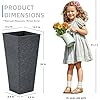 Amazon.com: Autodaya 28" Large Tall Planters for Outdoor Plants, Set of ...