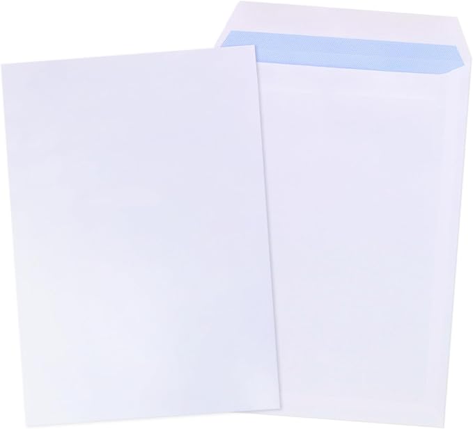 GP Globe Packaging 50 x C5 A5 White Plain Self Seal Paper Envelopes ...