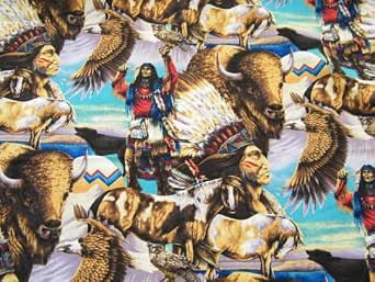 Amazon.com: FlashPhoenix Quality Sewing Fabric – Tribal Elements Native ...