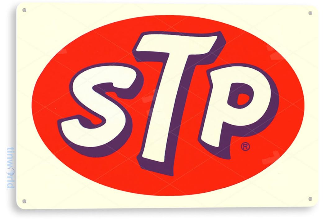 Amazon.com: Tinworld TIN Sign STP Gas Oil Metal Decor Wall Art Auto ...