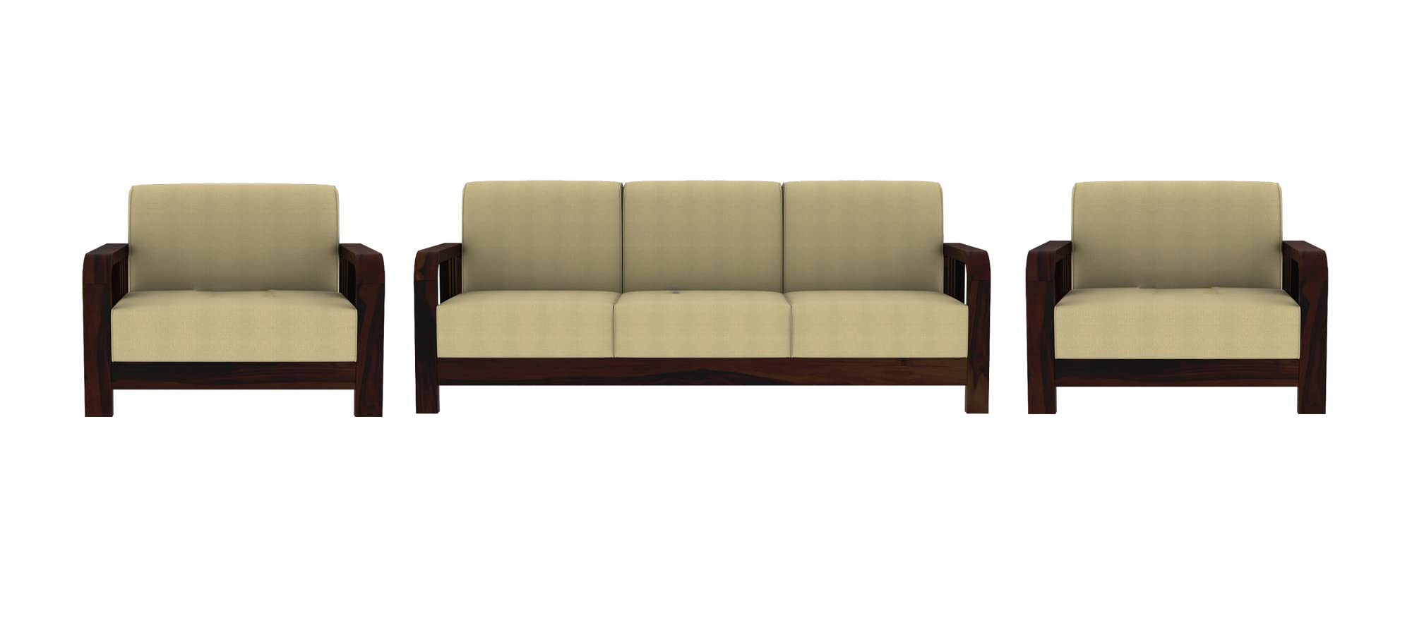 Buy KD FURNITURES Sofa Set for Living Room | Wood Sofa Set 5 Seater ...