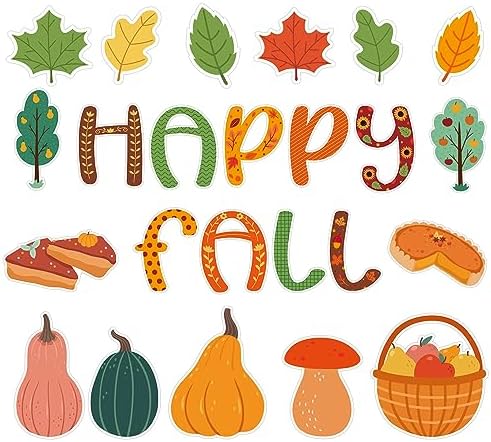 Amazon.com: SICOHOME 50pcs Happy Fall Classroom Bulletin Board ...