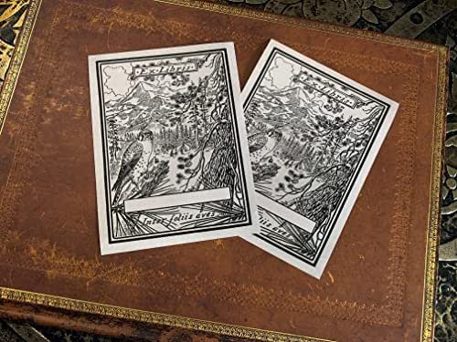 Amazon.com: Regal Hawk, Personalized, Ex-Libris Bookplates, Crafted on ...