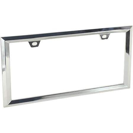 Amazon.com: Creathome 3D Chrome License Plate Frames, Pure Zinc Alloy ...