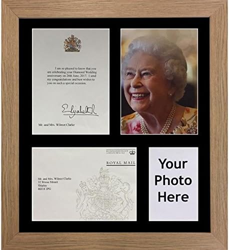 Kwik Picture Framing Ltd QUEEN BIRTHDAY ANNIVERSARY frame Black Mount ...