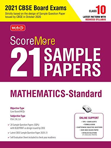 ScoreMore 21 Sample Papers For CBSE Board Exam 2021-22 – Class 10 Mathematics Standard eBook ...
