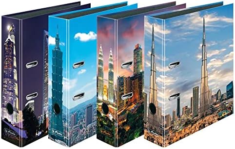 Herlitz® maX.File File Document Binder A4 | 8cm Spine | 2 Ring Lever ...