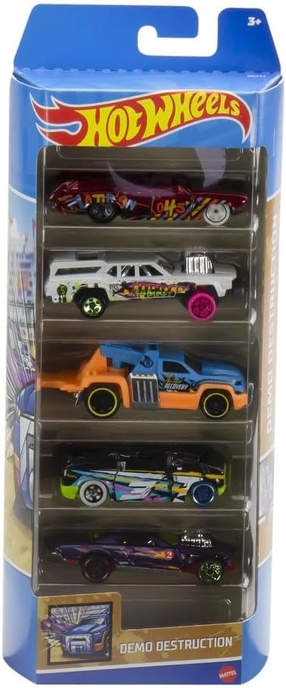 Hot Wheels Die Cast 5 Carrinhos Demo Destruction - Mattel | Amazon.com.br