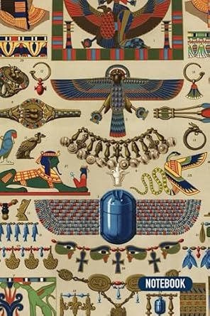 Notebook Vintage Ancient Egypt Patterns Theme Cover: 6 x 9 120 Pages ...