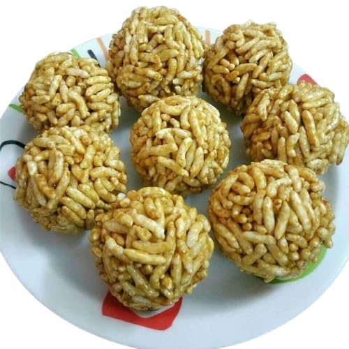 Trimuke Murmura laddu/Parmal Gud Ke laddu/Sweet Pori Urundai/Rice Puff ...