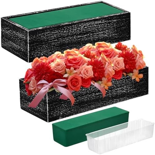 Amazon.com : Dandat 2 Set Wood Boxes for Centerpieces Rectangle Wooden ...