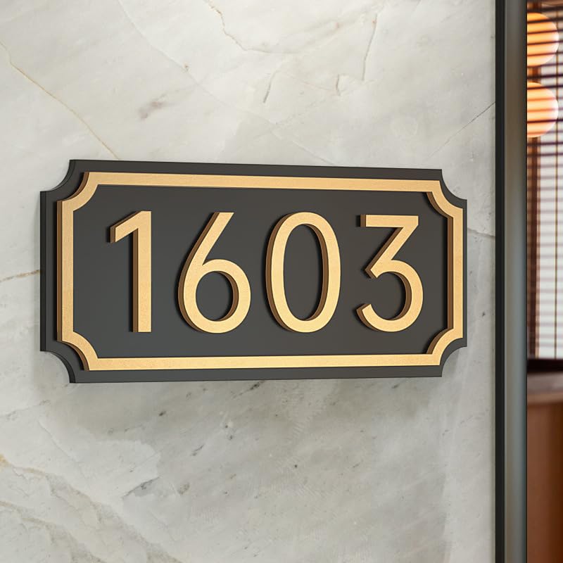 Amazon.com: Personalized Acrylic 3D Modern House Number Sign, Self ...