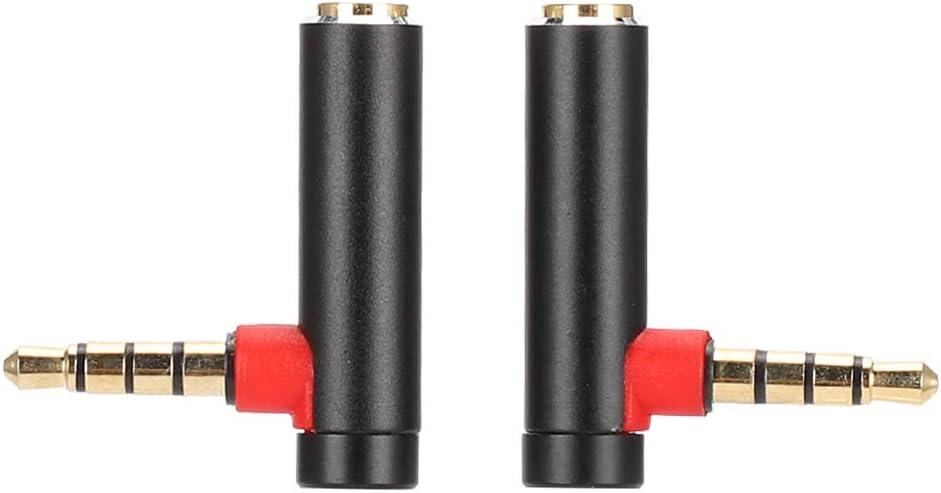 Amazon.com: 2PCS 3.5mm Male to Female Audio Adapter, 90 Degree Stereo ...